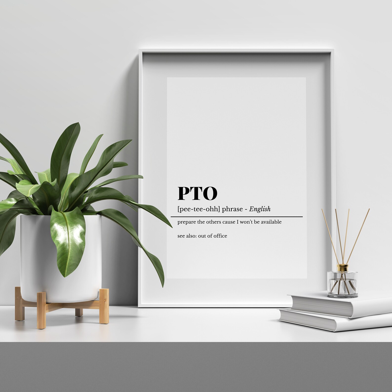 Definition Poster PTO Prepare the Others Work From Home Art - Etsy