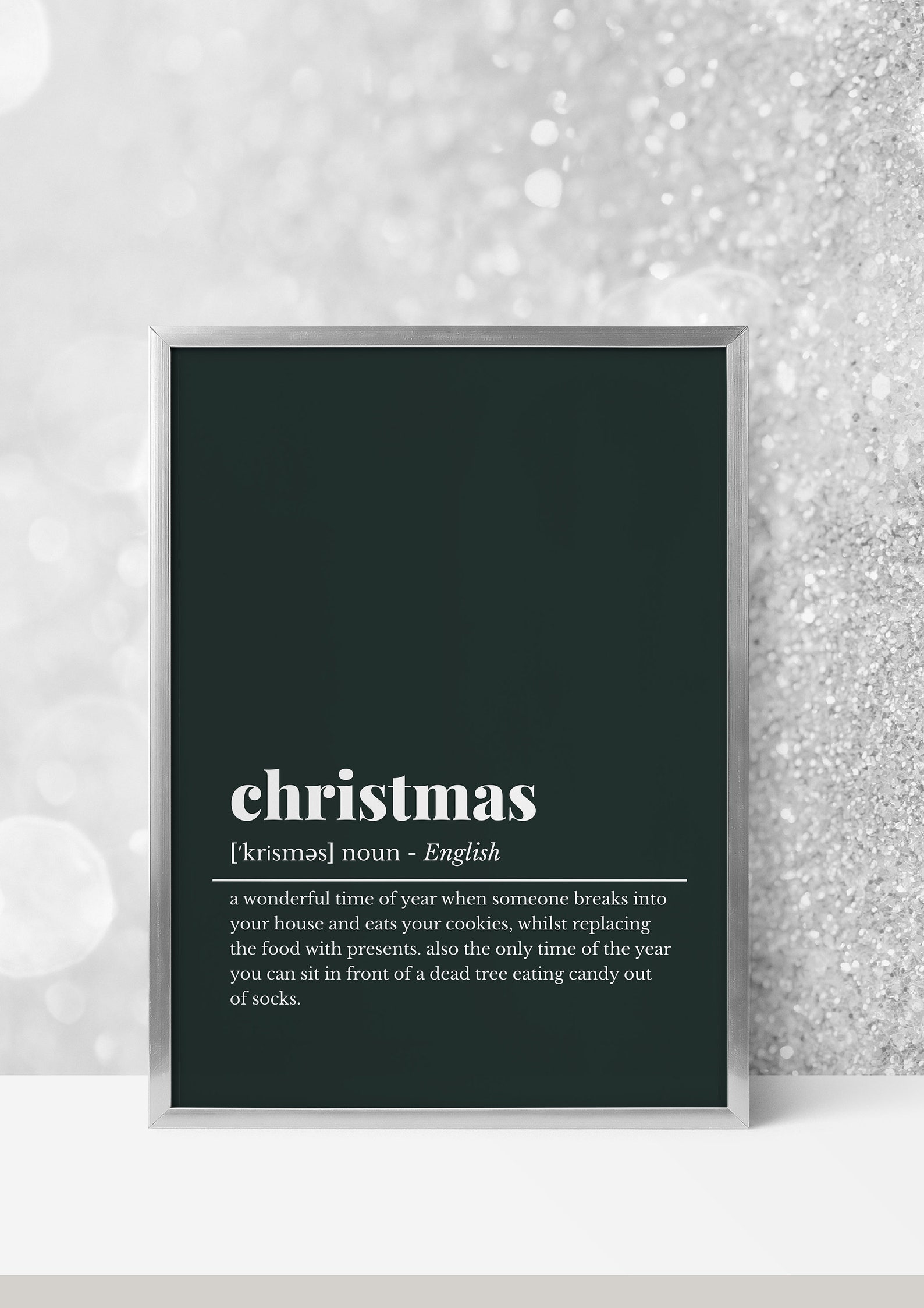 Christmas Definition Printable Christmas Wall Decor Holiday - Etsy