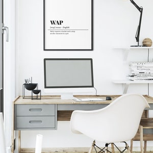 WAP Definition Print, Wap Art Print, Funny Home Decor, Wap Wall Art ...