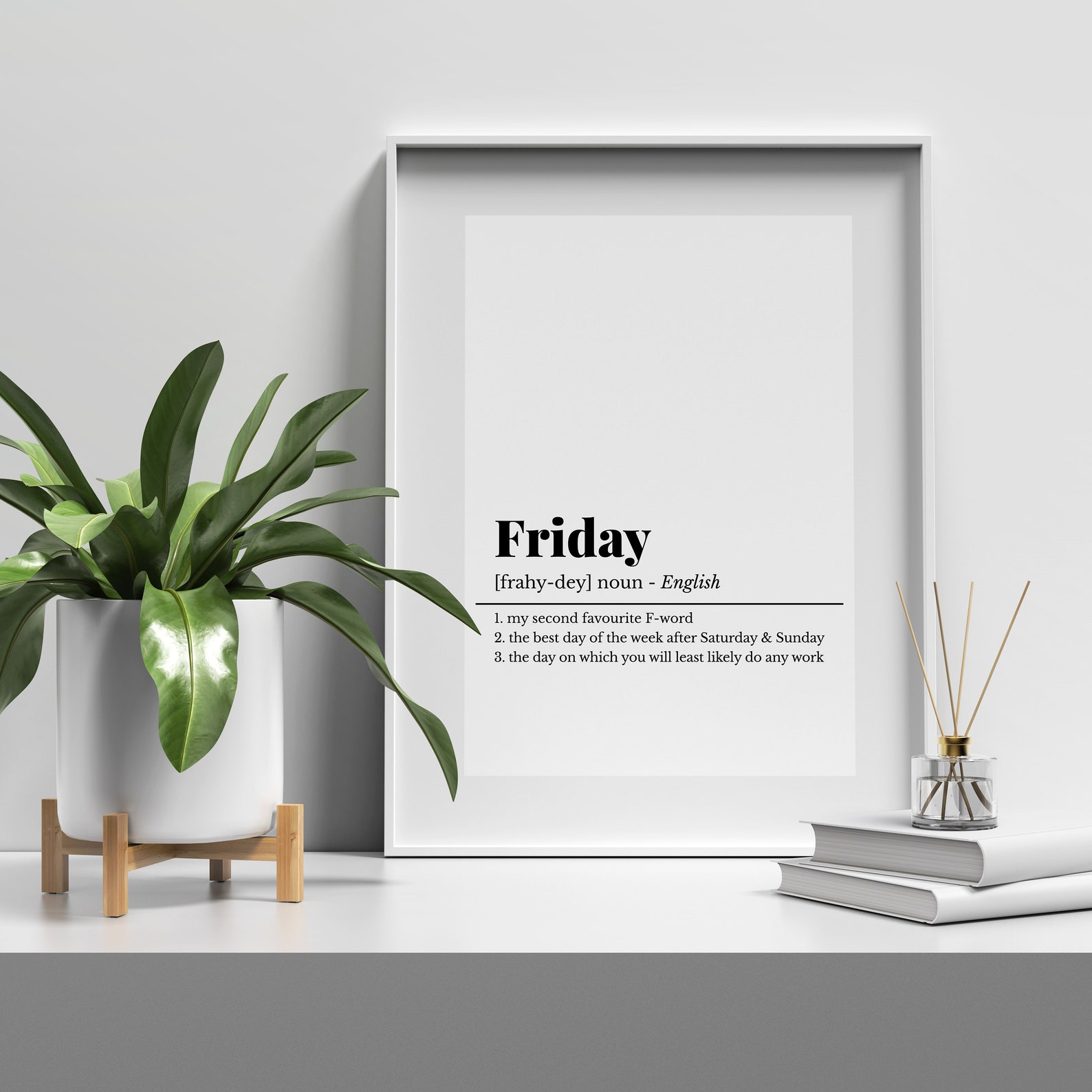 Funny Office Poster, Friday Definition Print, Office Wall Art, Home ...