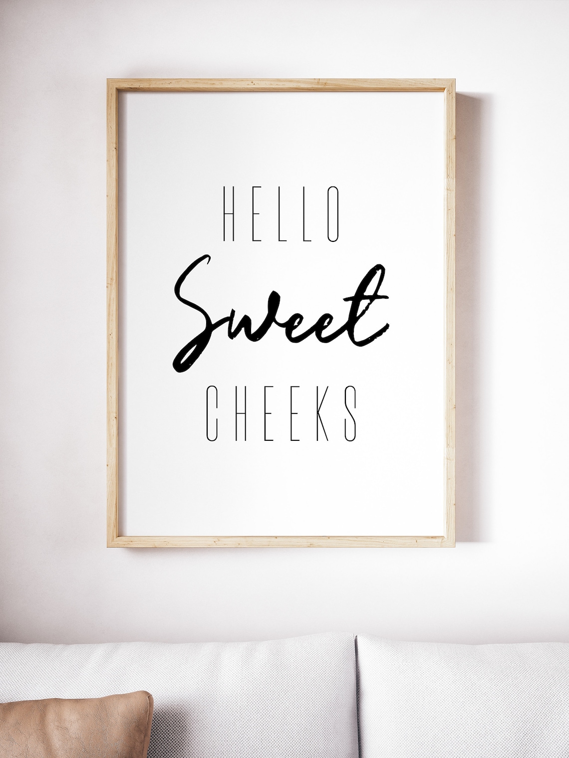 Hello Sweet Cheeks Printable Art, Hello Sweet Cheeks Sign, Nursery ...