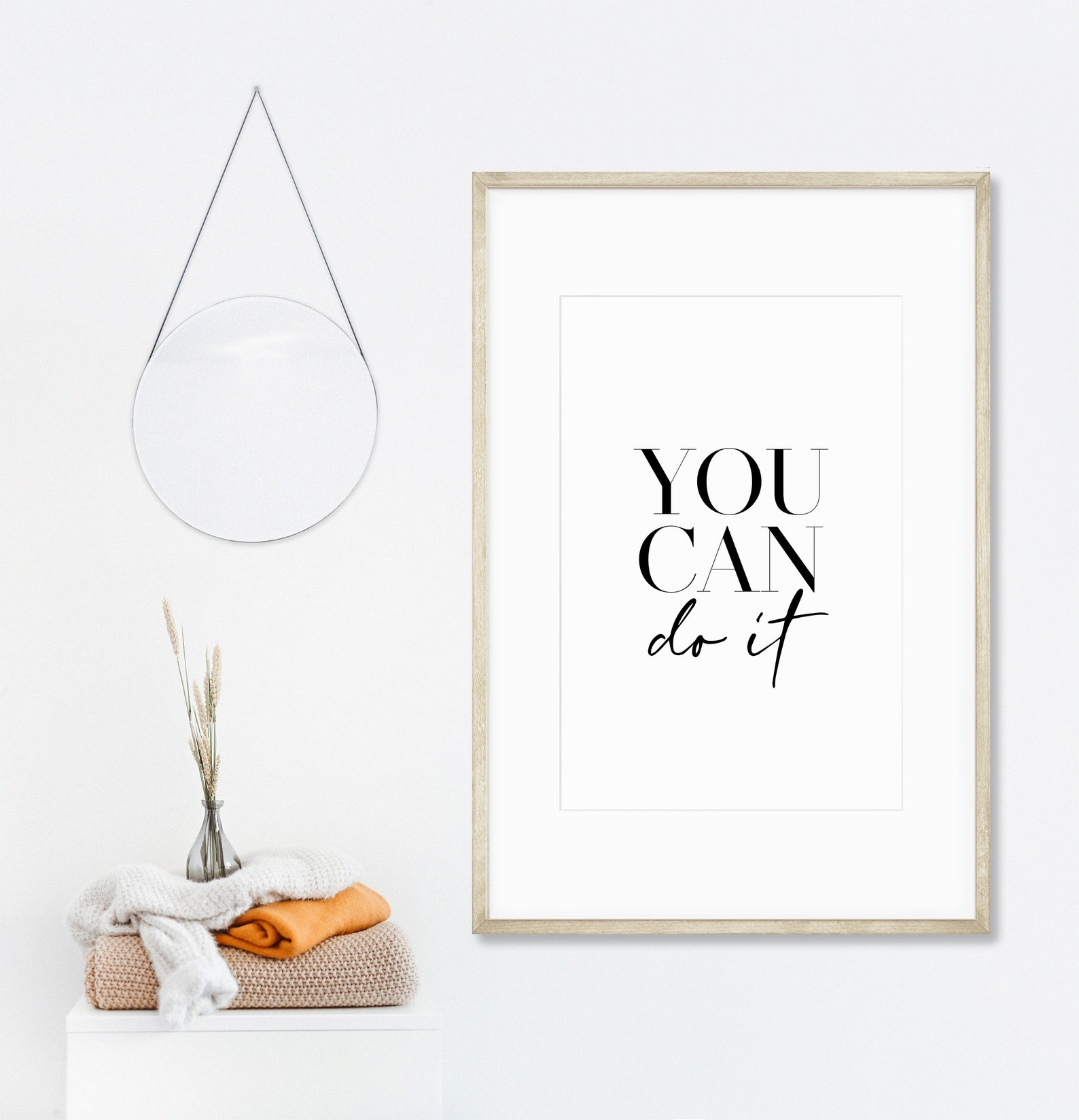 Motivational Poster, Feminist Wall Art, You Can Do It, Girl Power ...