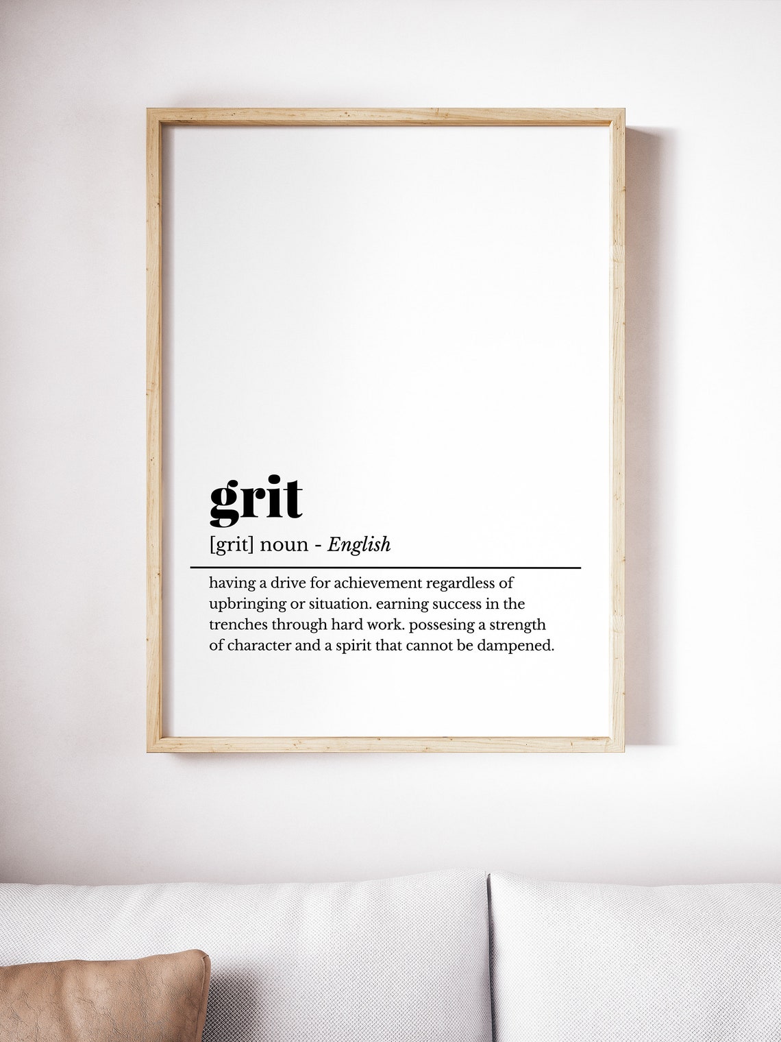 Grit Definition Printable Wall Art Grit Print Grit Poster - Etsy