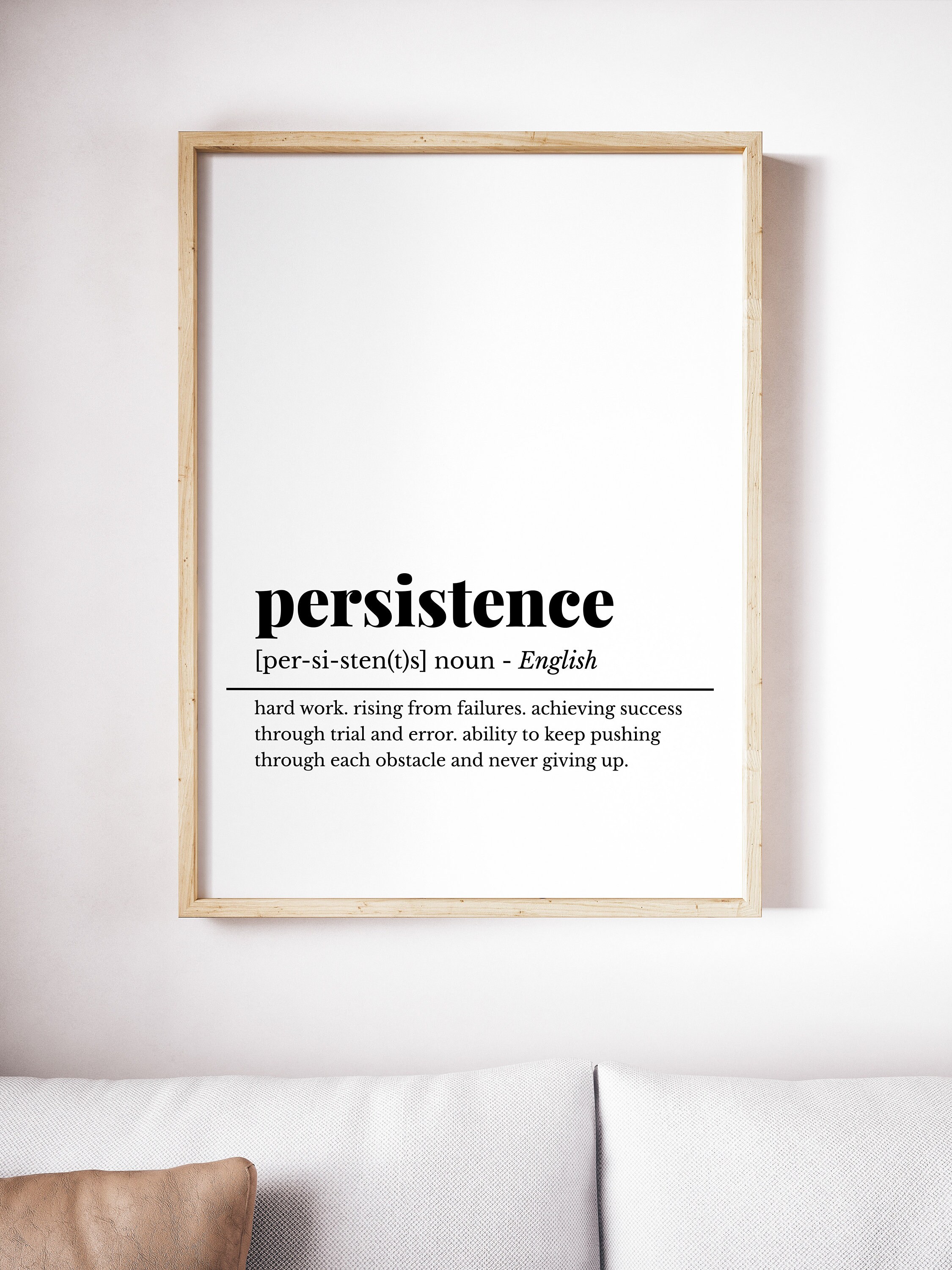 Persistence Definition Printable Wall Art Persistence - Etsy.de