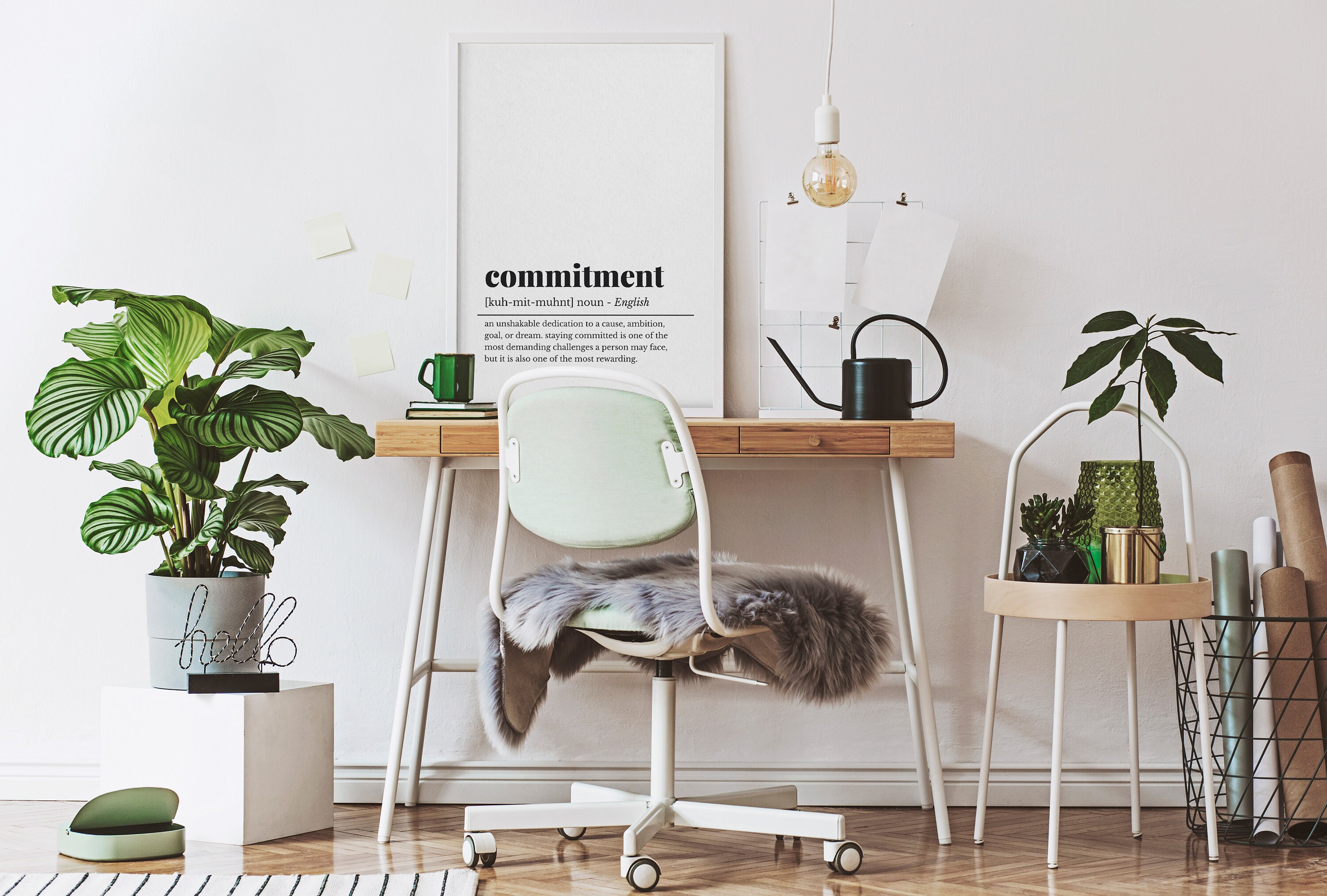 Commitment Definition Print Office Wall Art Printable Wall - Etsy