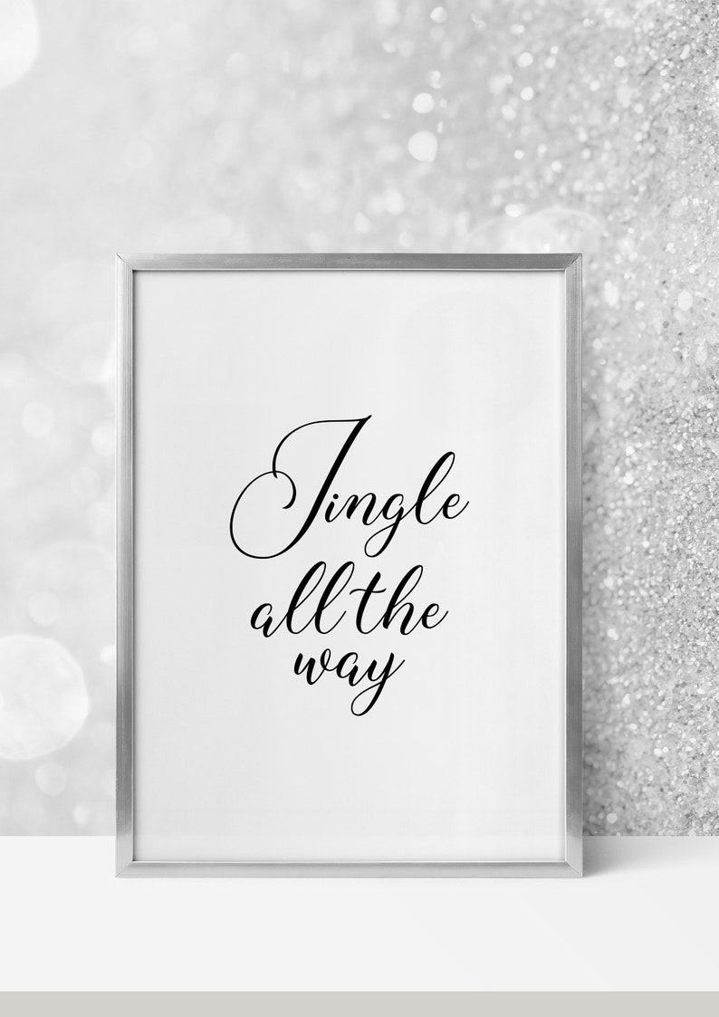 Christmas Printables Jingle All the Way Print Christmas Wall - Etsy