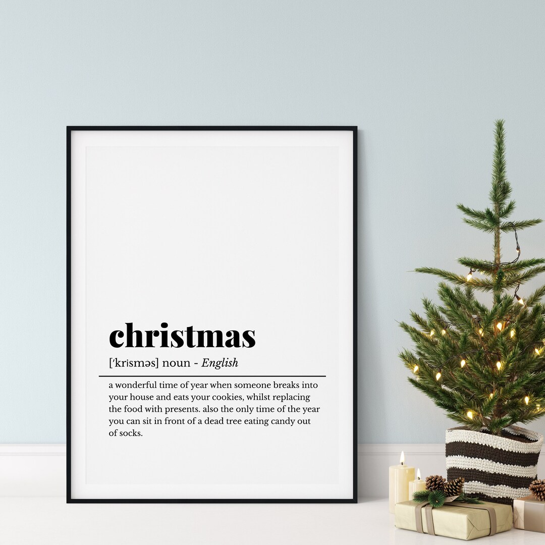 Christmas Definition Print, Christmas Printable Wall Art, Christmas ...