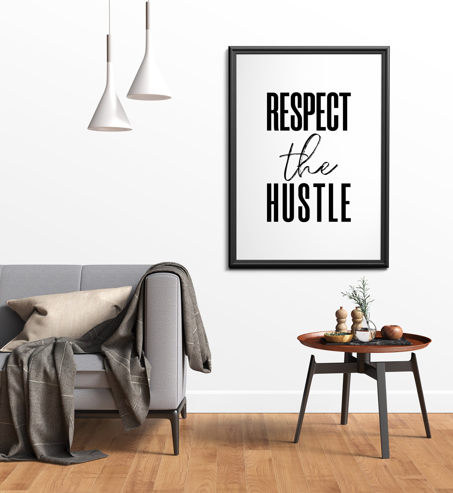 Respect the Hustle Wall Art Motivational Quotes Hustle - Etsy