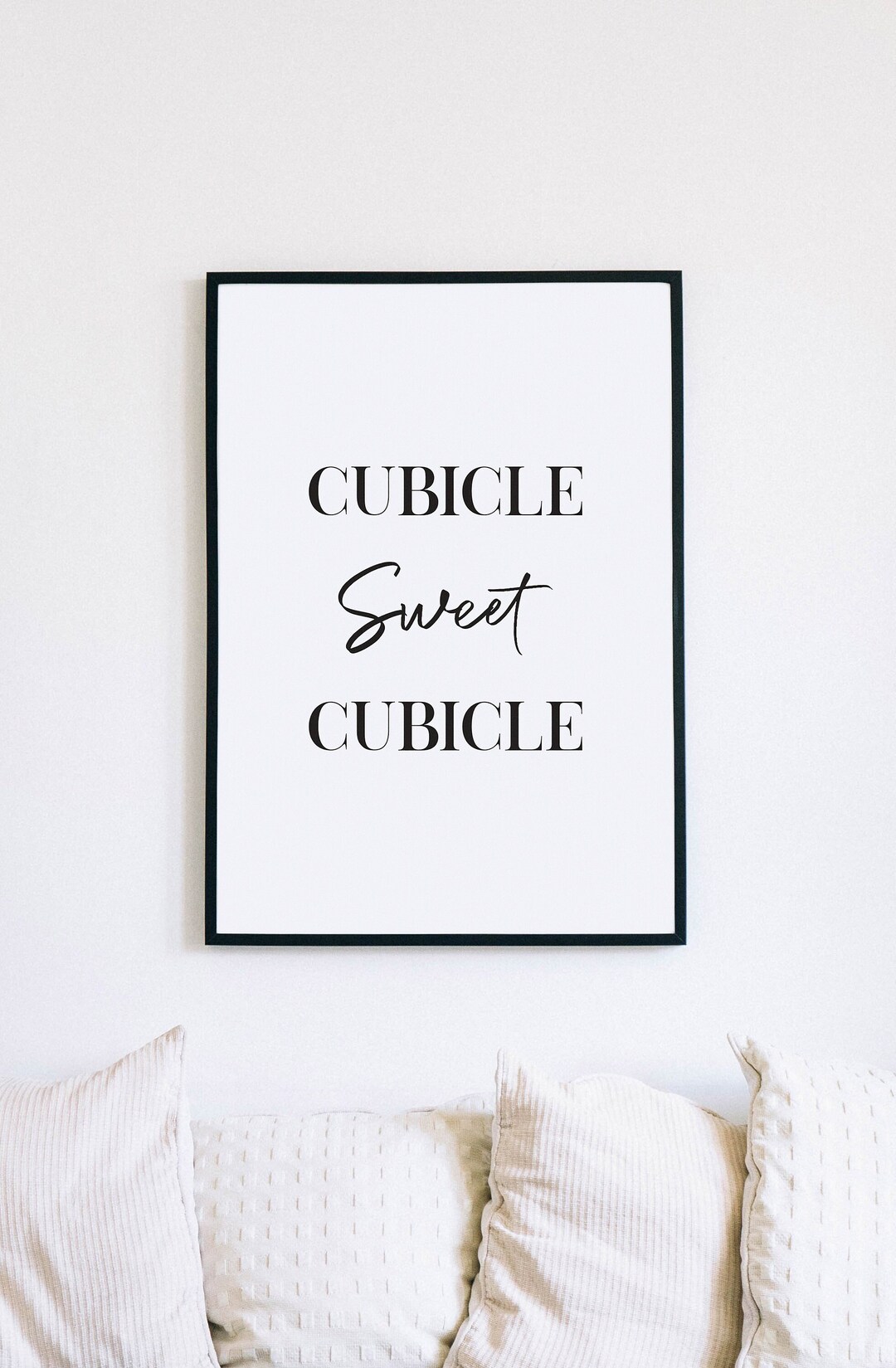 Work Printable Art, Cubicle Sweet Cubicle, Printable Wall Art, Office ...