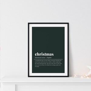Christmas Definition Printable Christmas Wall Decor Holiday - Etsy