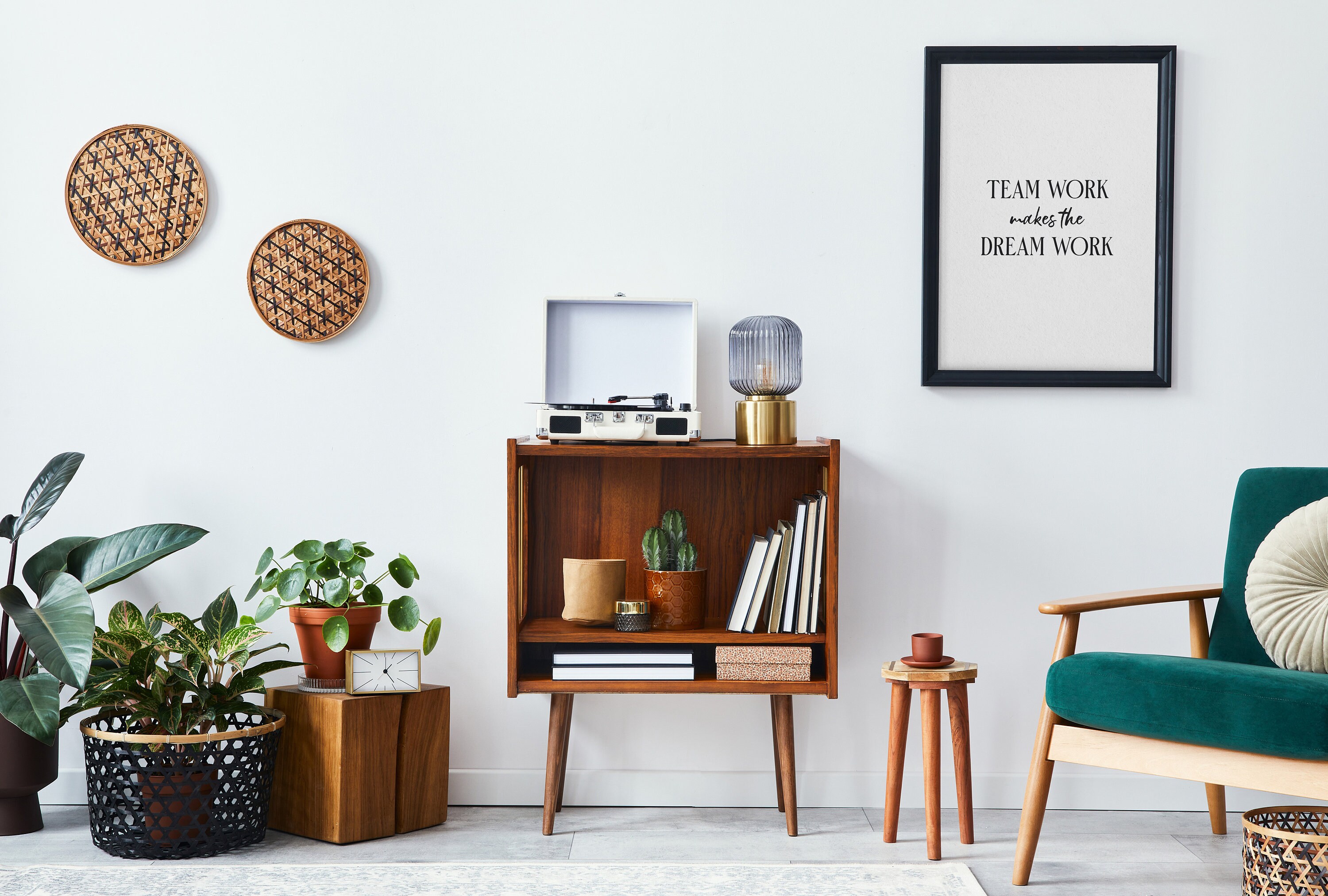 Cubicle Decor Team Work Makes the Dream Work Printable Wall - Etsy