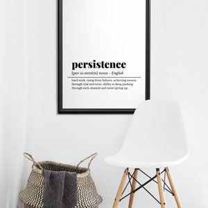 Persistence Definition, Printable Wall Art, Persistence Printable ...