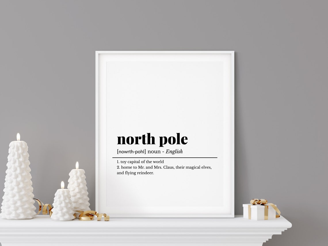 North Pole Definition Printable North Pole Poster North Pole | Etsy