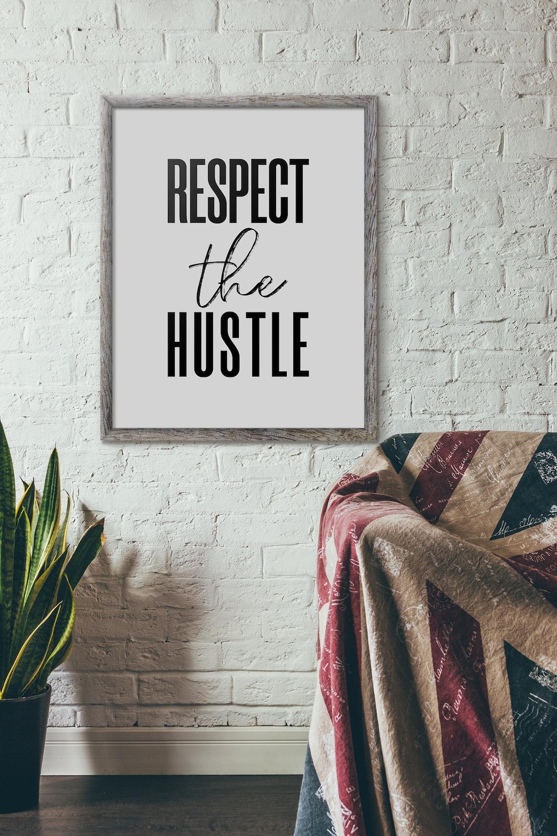 Respect The Hustle Wall Art Motivational Quotes Hustle | Etsy