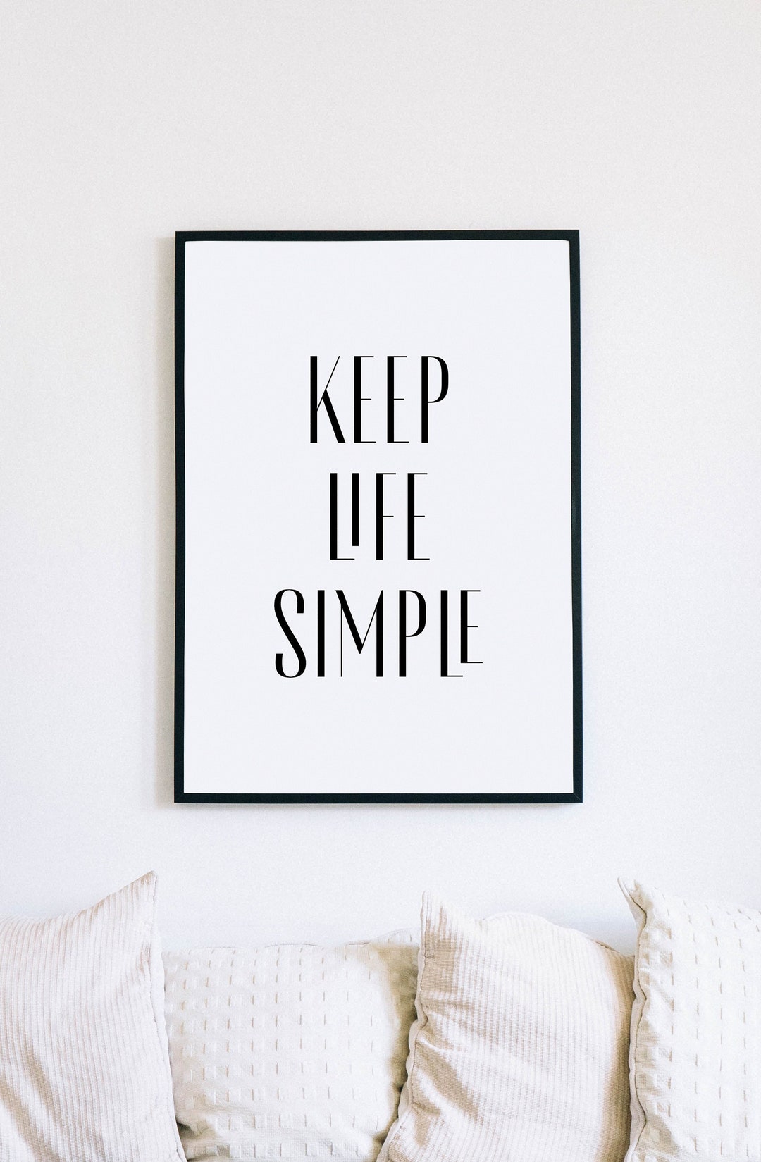Motivational Poster, Keep Life Simple, Affirmation Wall Art, Printable ...