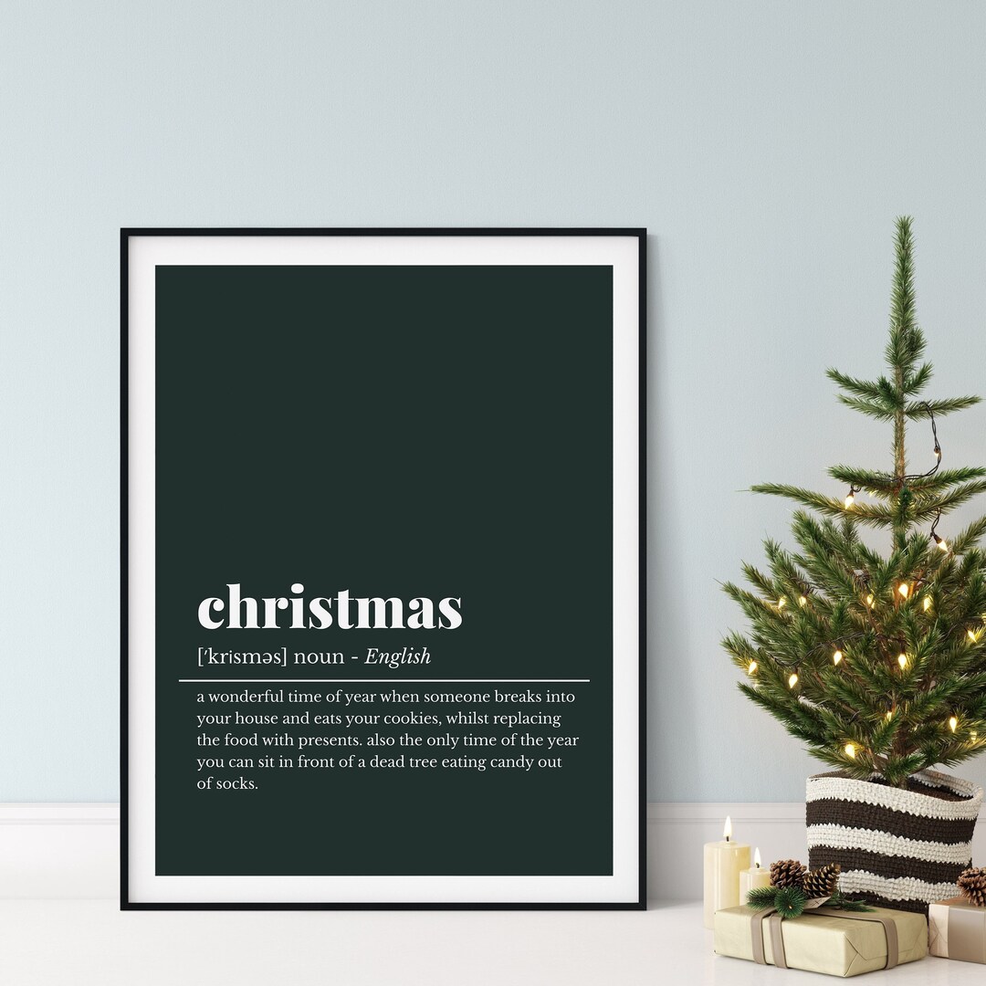 Christmas Definition Printable Christmas Wall Decor Holiday - Etsy