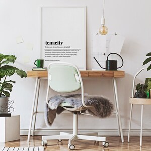 Tenacity Definition Print, Motivational Poster, Office Wall Art ...