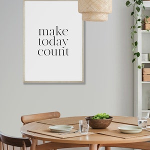 Success Quotes, Make Today Count, Affirmation Poster, Inspiring Wall ...