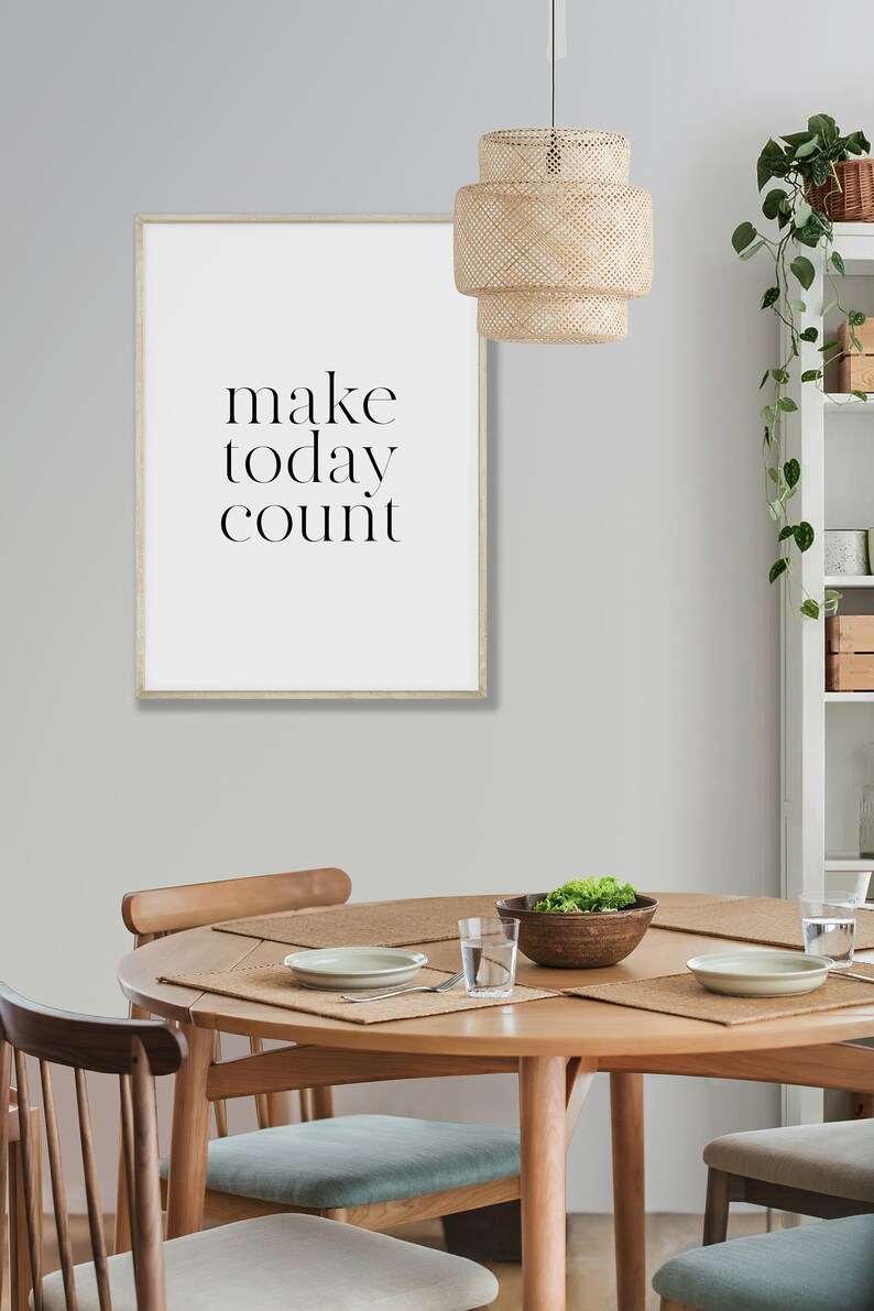 Success Quotes Make Today Count Affirmation Poster - Etsy