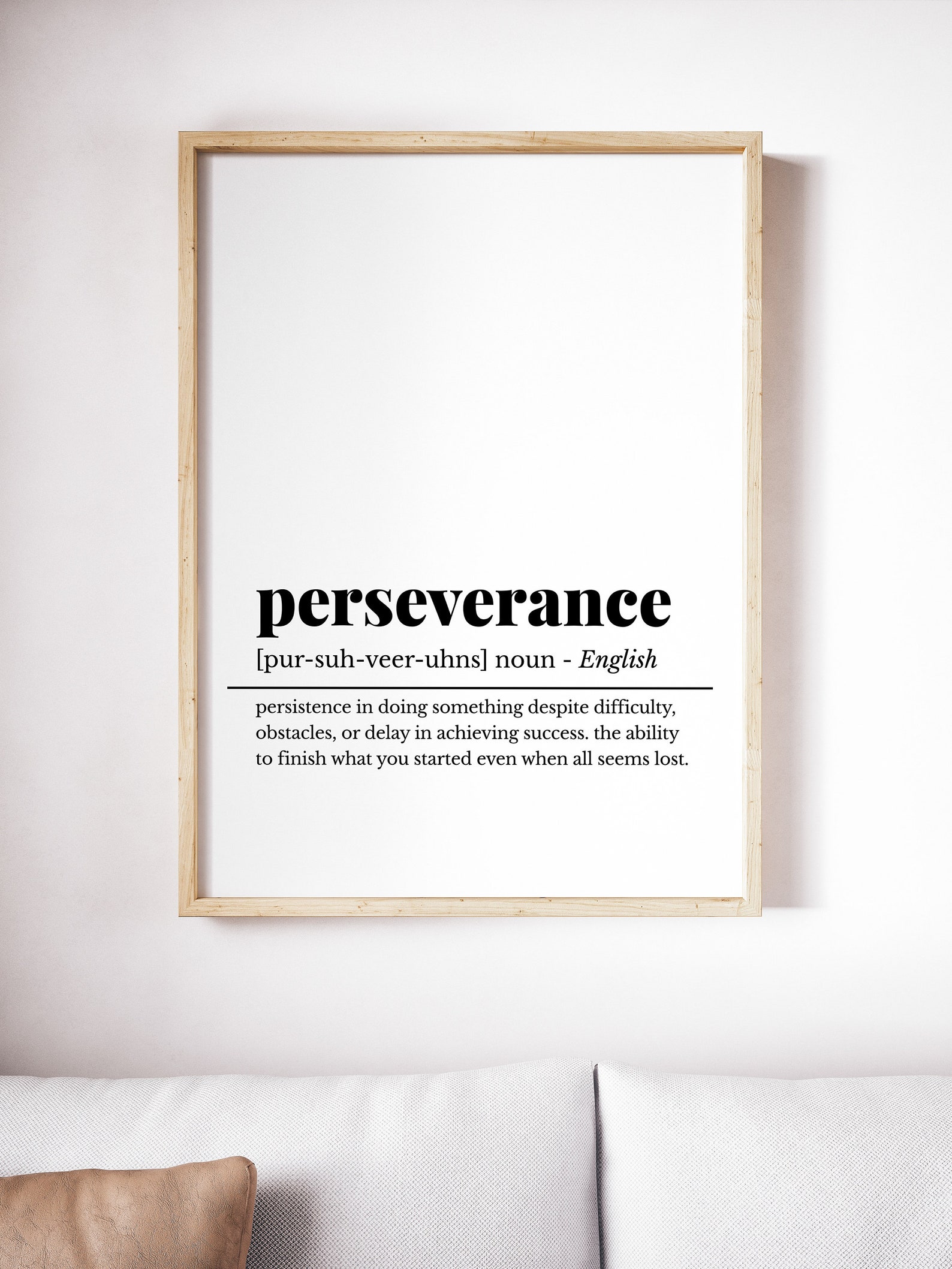 Perseverance Definition, Printable Wall Art, Perseverance Print ...
