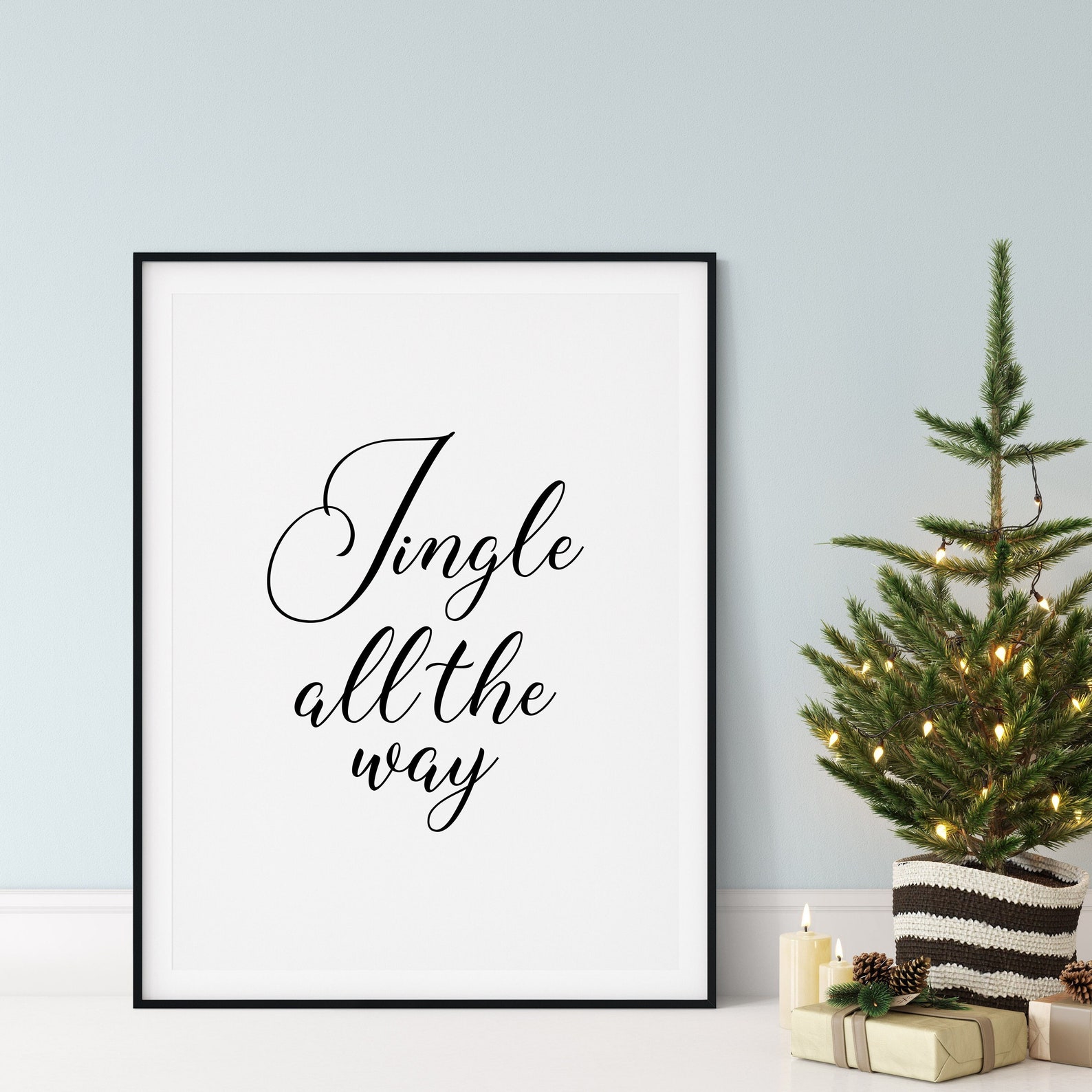 Christmas Printables Jingle All the Way Print Christmas Wall - Etsy