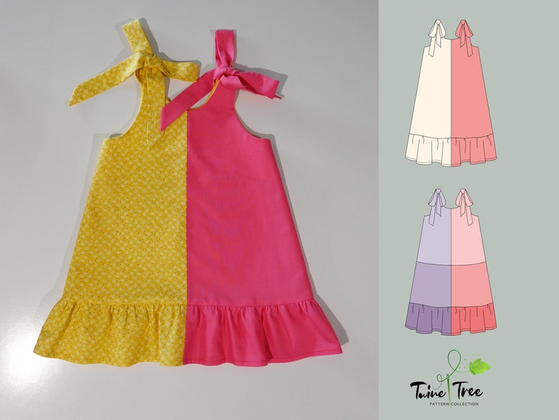 Easy Kids Dress Size 1 - 14 PDF Sewing Pattern - Etsy