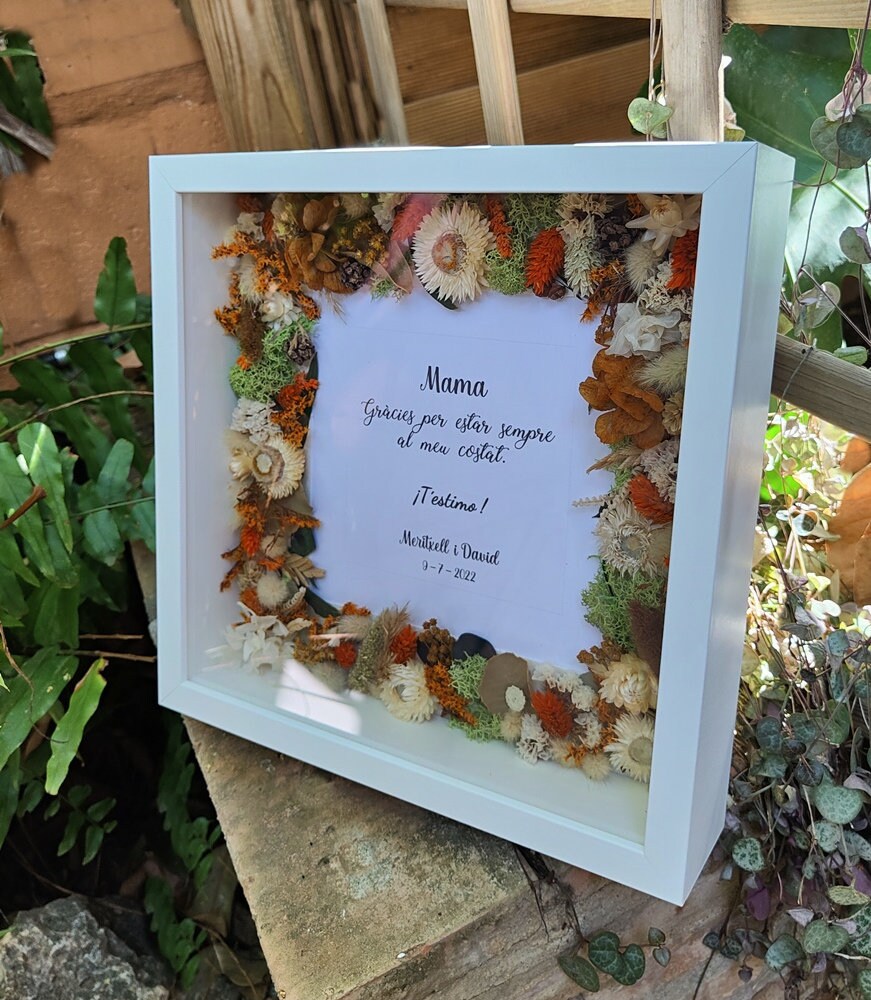 Dried Flower Box Frame/ Custom Frame Thankful Gift Dried Flowers/4th ...