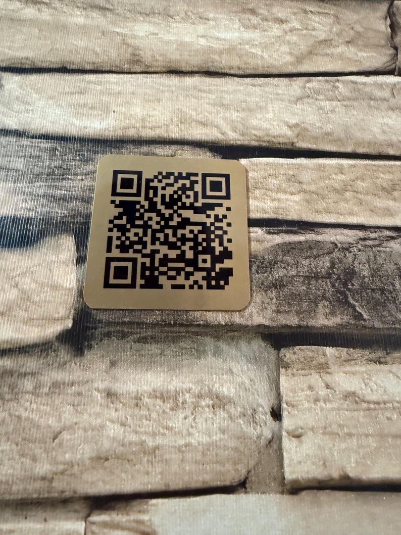 Customizable Aluminum QR Code Table Sign - Perfect for Events, Weddings ...