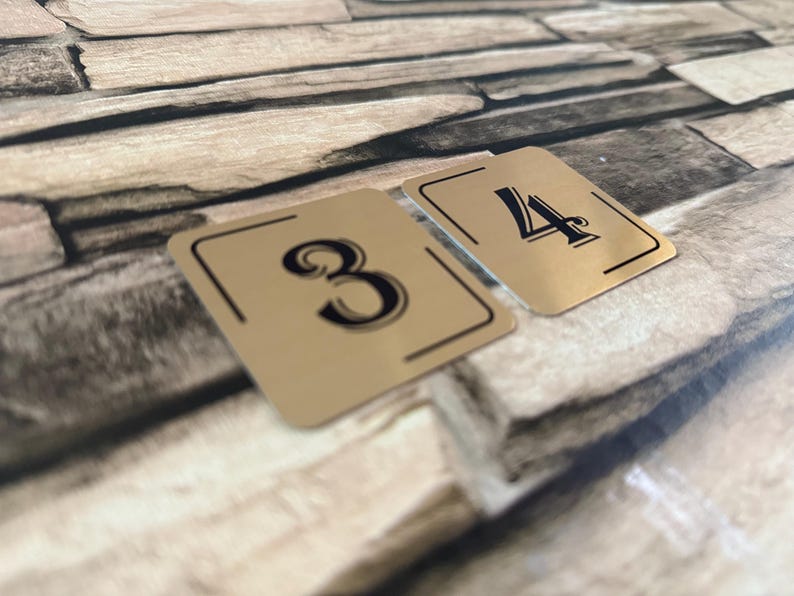 Adhesive Aluminum Number Labels: Customizable Office Decor - Etsy