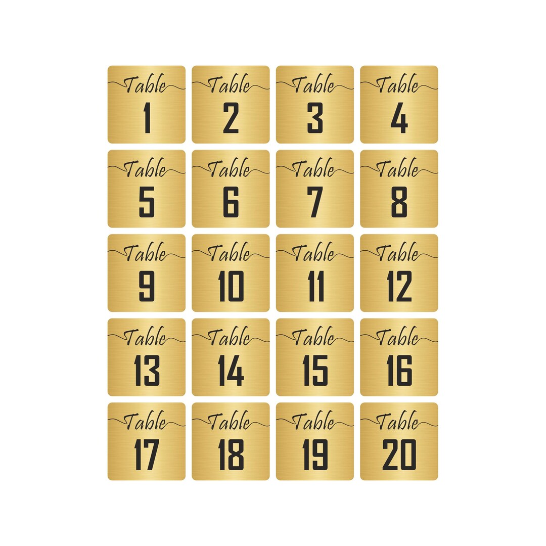 Elegant Metal Sign for Restaurants & Cafes Restaurant Table Number Sign ...