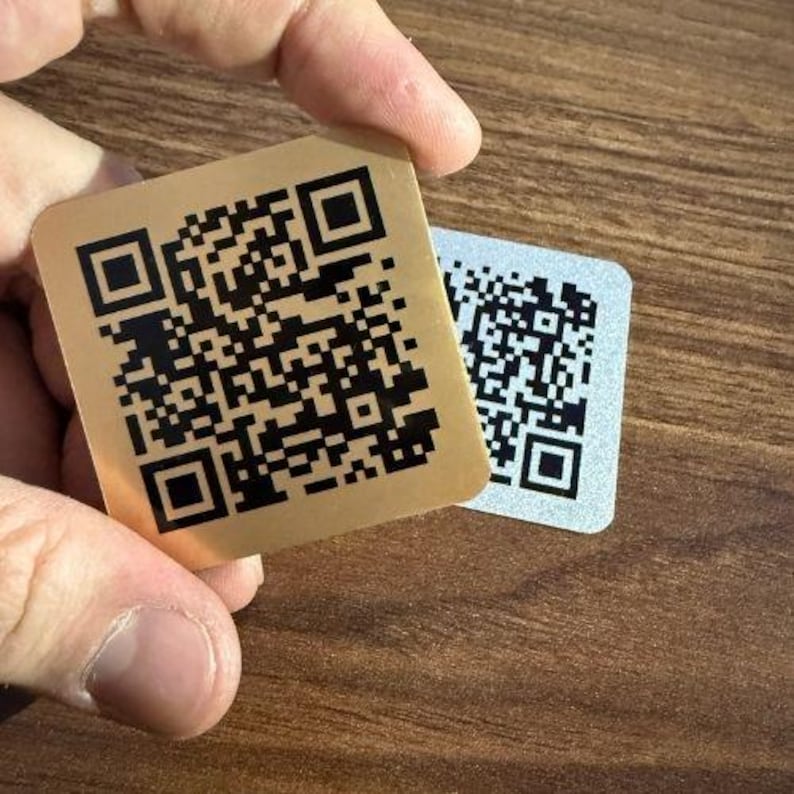 Customizable Aluminum QR Code Table Sign - Perfect for Events, Weddings ...