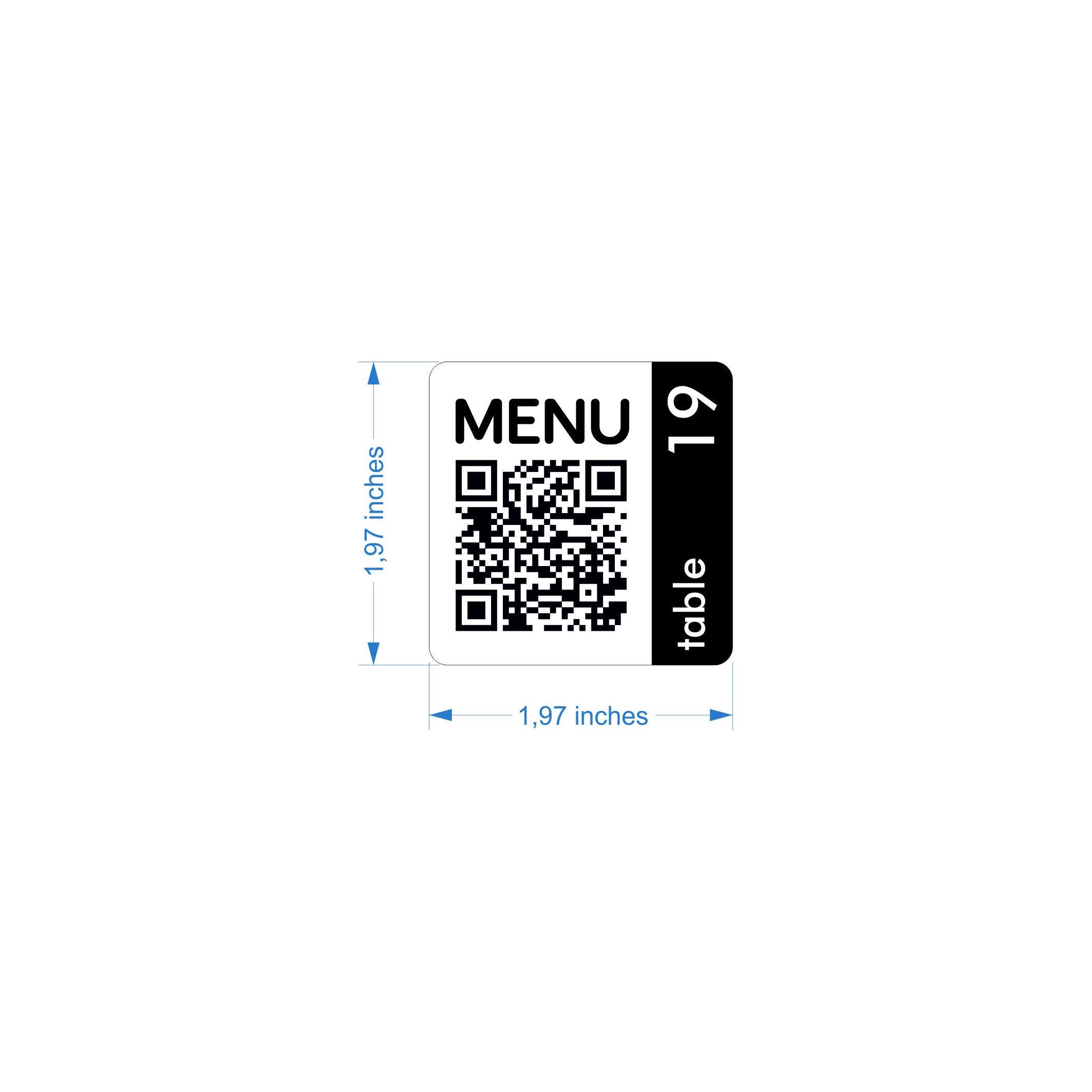 Customizable Aluminum QR Code Table Sign | Restaurant Table Numbers ...