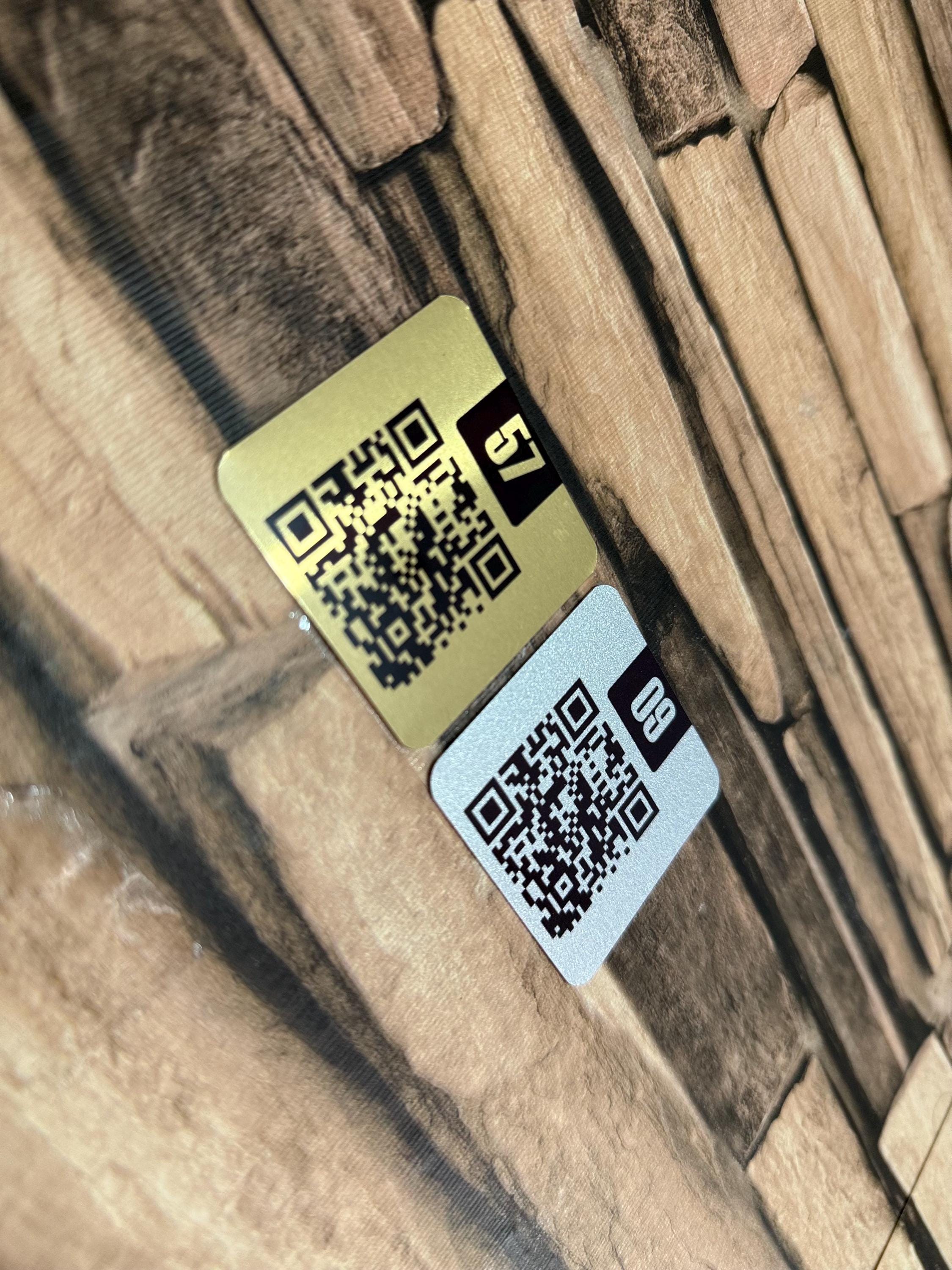 Modern QR Code Table Number Sign: Restaurant Cafe Metal Plaque - Etsy