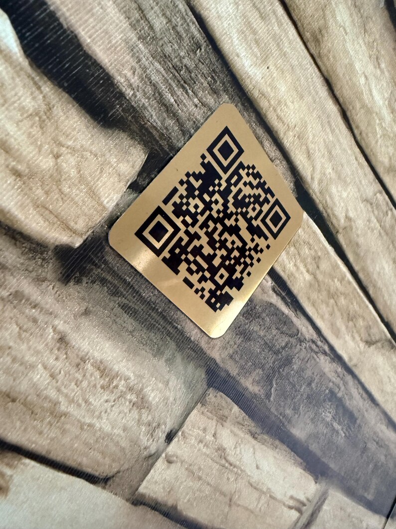 Customizable Aluminum QR Code Table Sign - Perfect for Events, Weddings ...