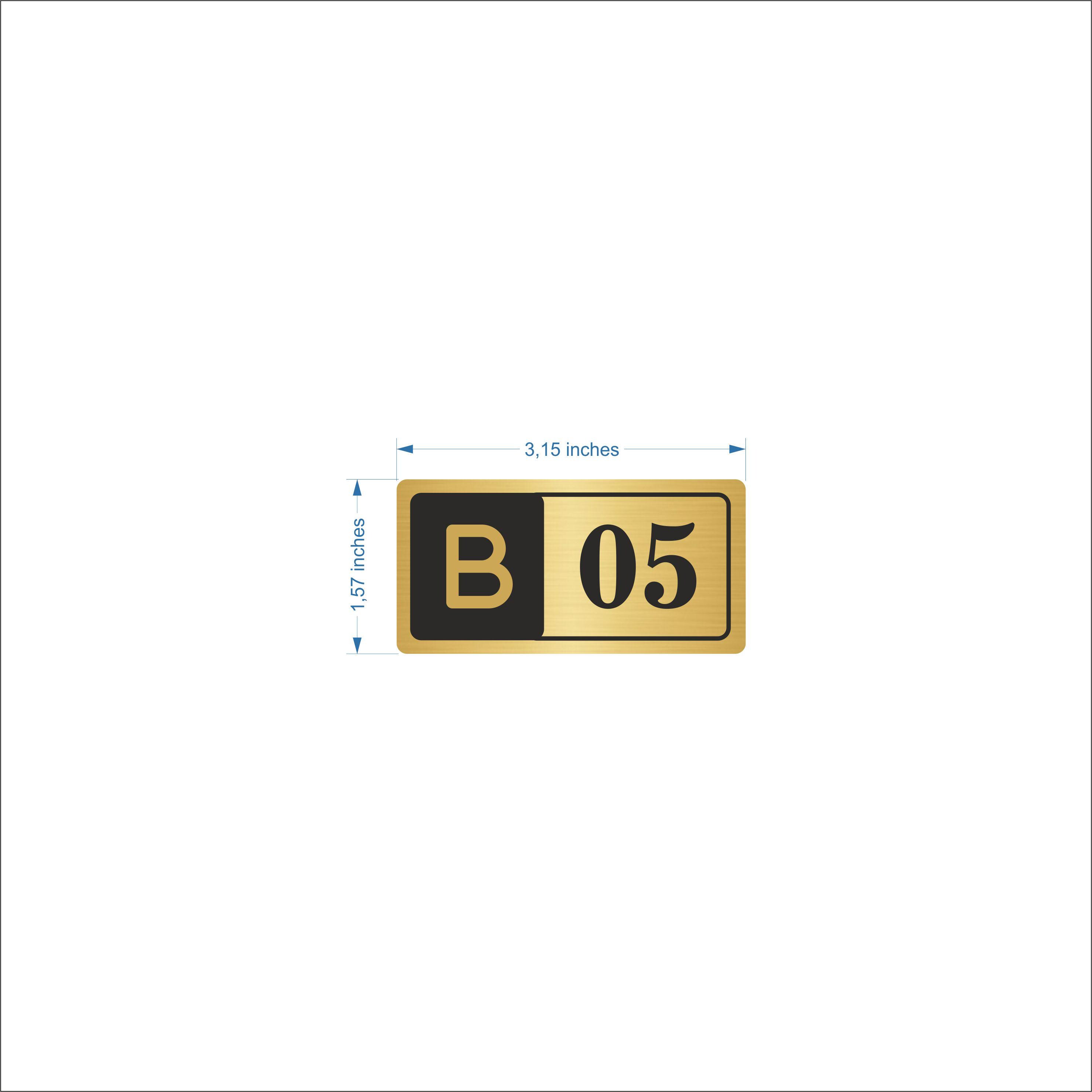 Custom Metal Door Number Sign: Gold & Silver Room Plate - Etsy