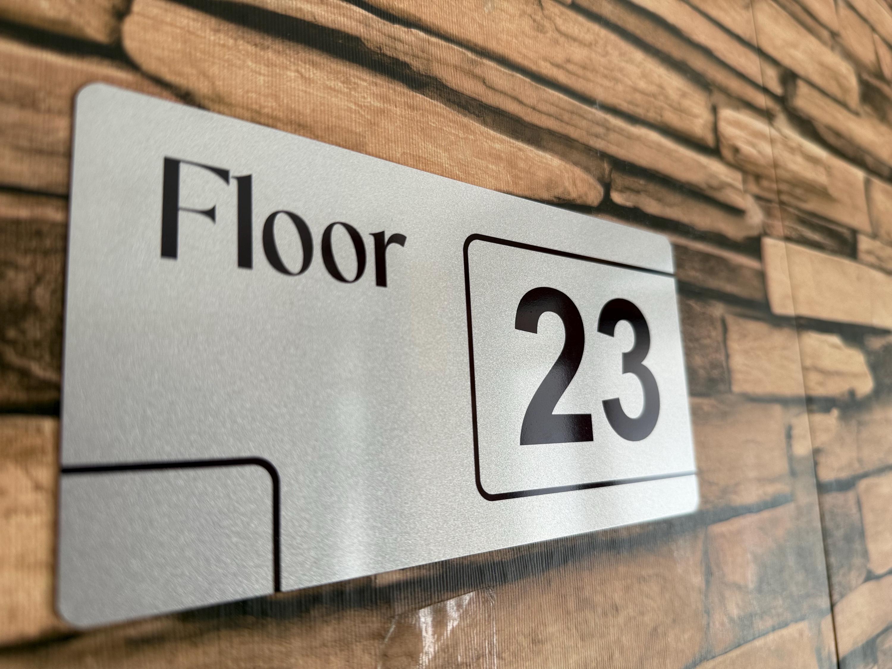 Modern Gold Elevator Floor Number Sign | Aluminum Hotel Apartment ...