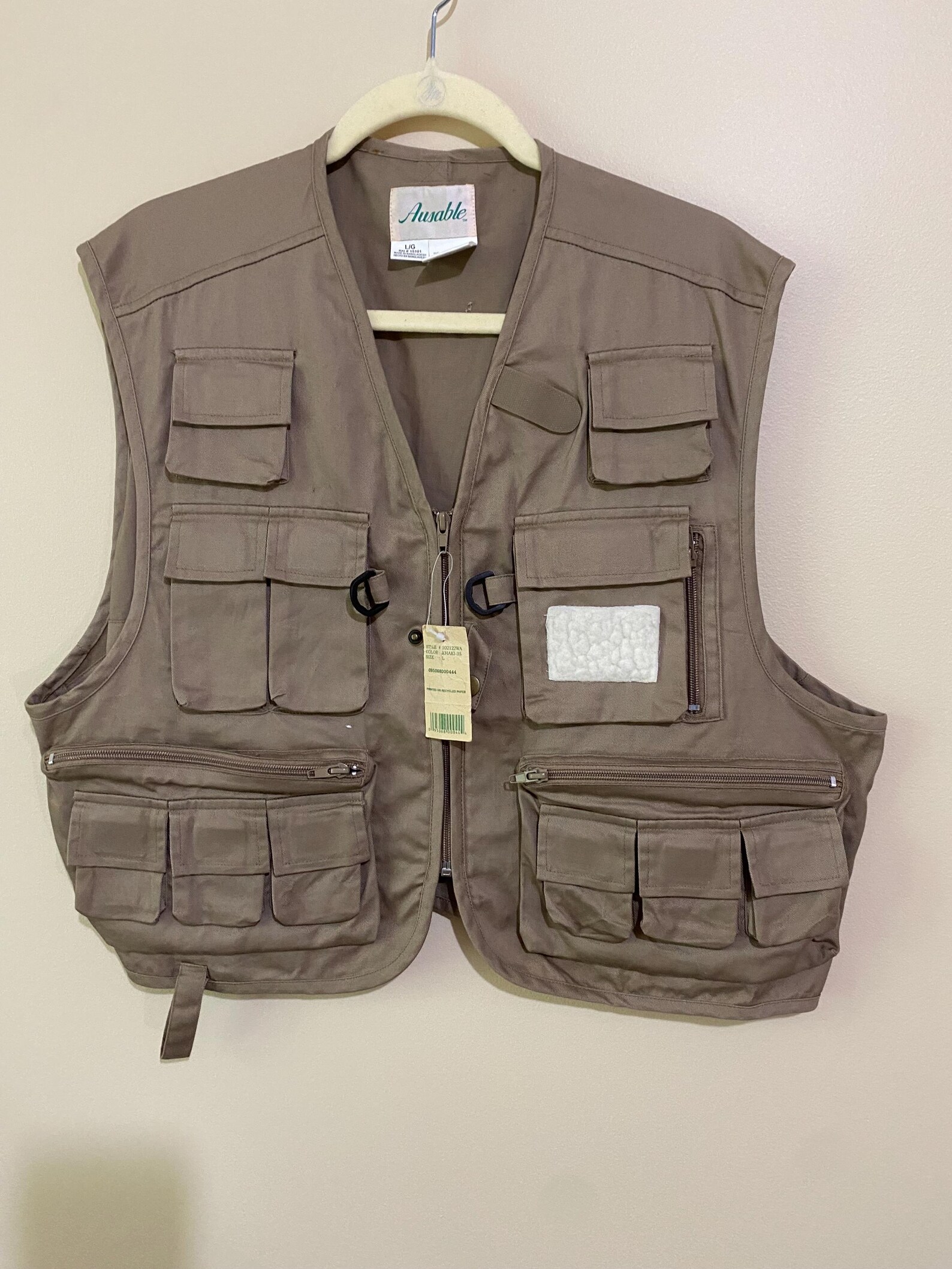 Vintage 80s Deadstock Tan Fishing Vest Large - Etsy