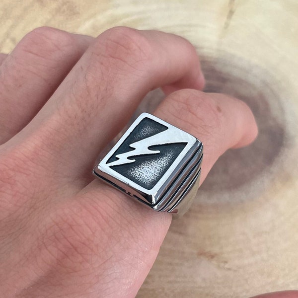 Lightning Bolt Ring - Etsy
