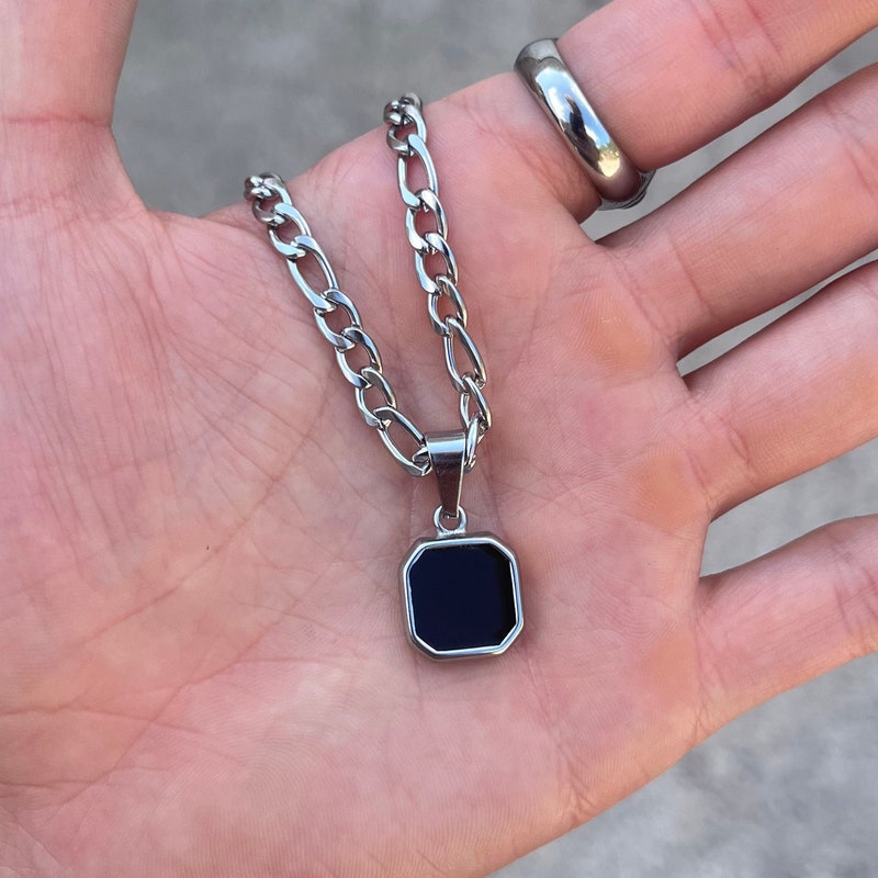 Vintage Onyx Pendant - Etsy