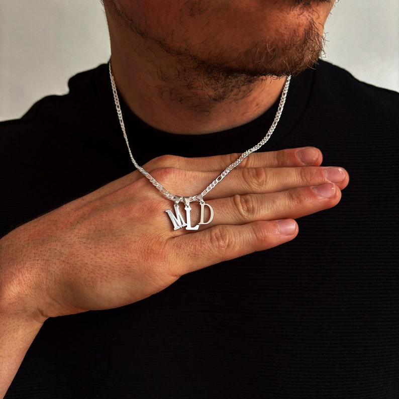 Custom Letter Chain Necklace for Mens and Woman, 18k Gold Personalised ...