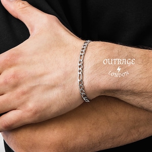 Silver Mens Bracelet | Curb Chain | Figaro Chain | Rope Chain | Byzantine Chain | Foxtail ...