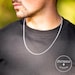 Silver Chain for Men | Mans 3mm Rope Chain | 20 Inch Rope Chain | Mens ...