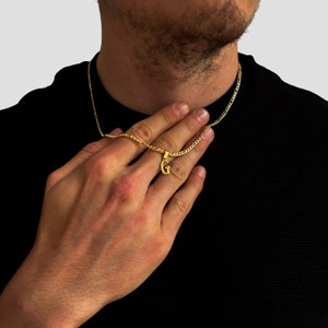 Custom Letter Chain Necklace for Mens and Woman, 18k Gold Personalised ...