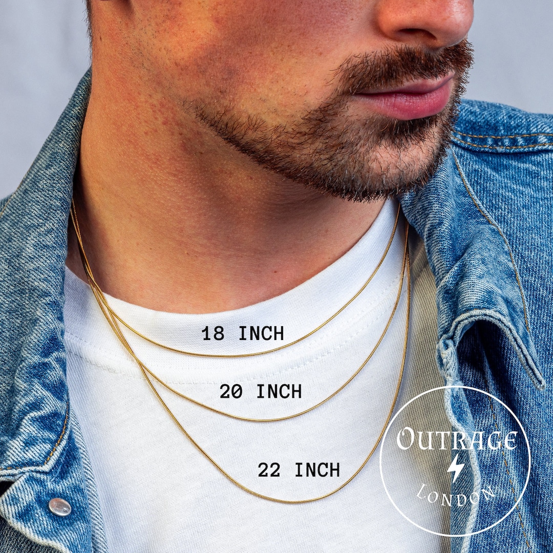 Gold Round 18 Inch 2.5mm Snake Chain Choker Very Thin Stackable Double ...