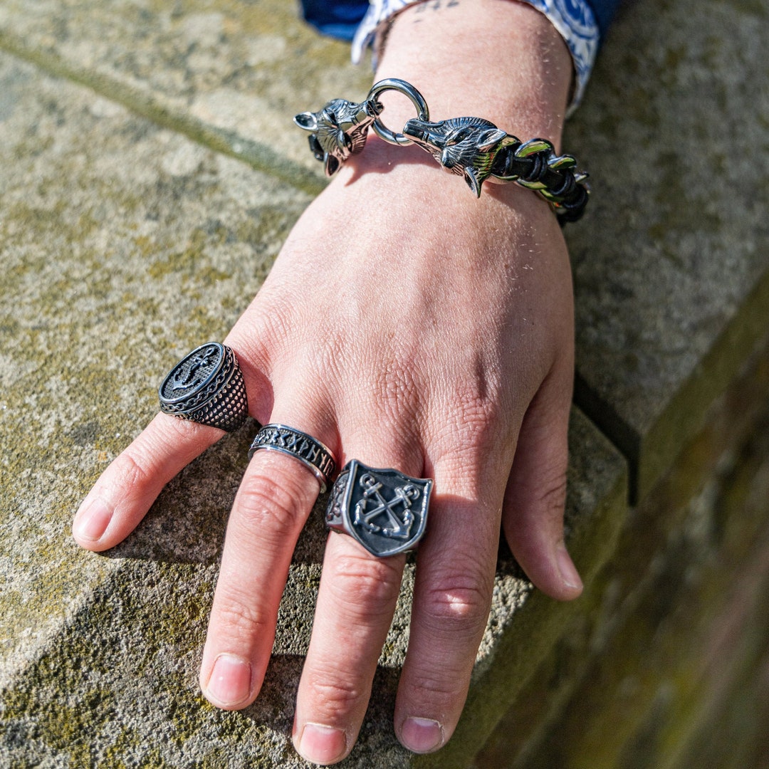 Viking Steel Sailors Rings Silver Man Womans Ring Style - Etsy New Zealand