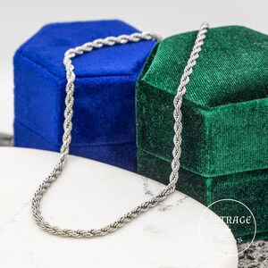 Silver Chain for Men | Mans 3mm Rope Chain | 20 Inch Rope Chain | Mens ...