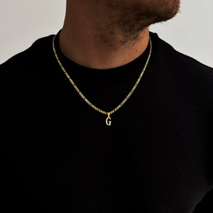 Custom Letter Chain Necklace for Mens and Woman, 18k Gold Personalised ...