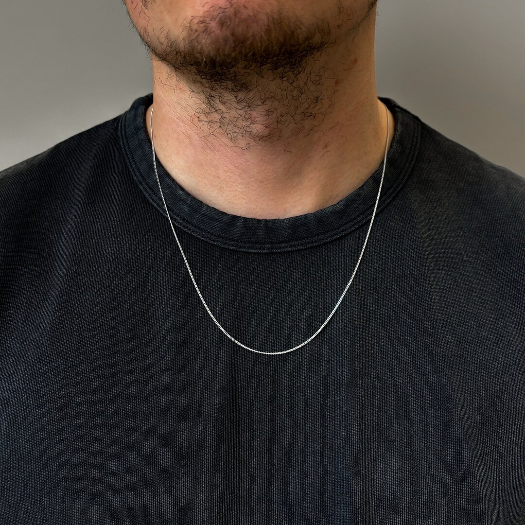 925 Sterling Silver Necklace Chains, Men and Women's Customisable ...