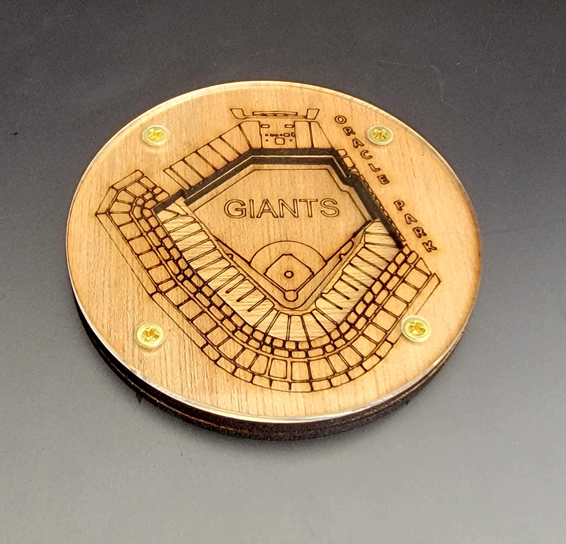 Oracle Park Layered Coaster, Stadium Coaster, 3D Wood Coaster, Sports ...