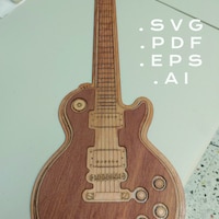 Digital File 3D Acoustic Guitar Laser Cut Art Piece For-svg-pdf-ai ...